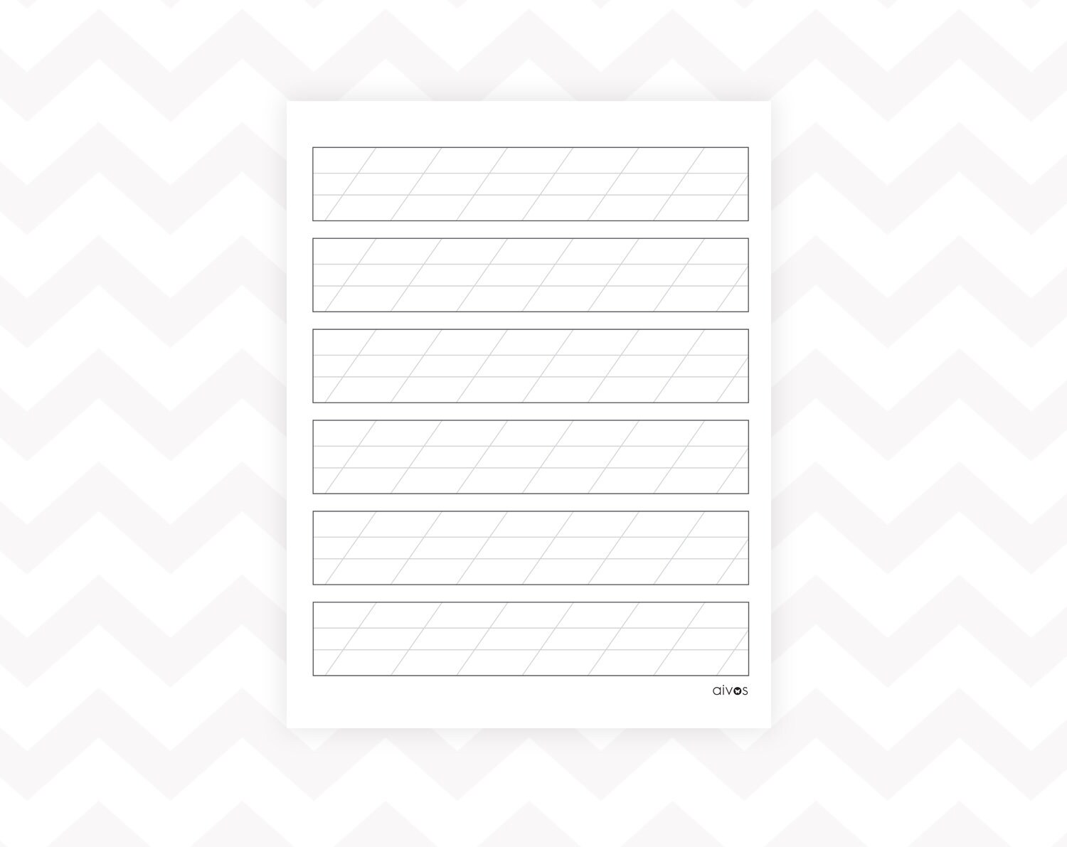 Hand Lettering Practice Sheetsfaux Calligraphy - Etsy