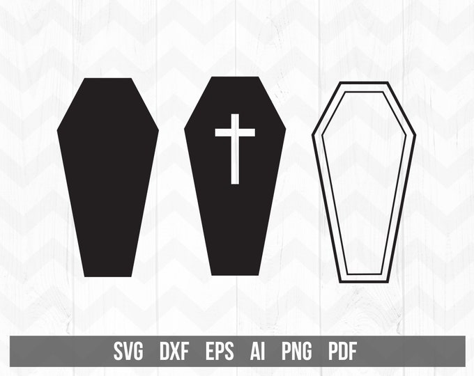 Coffin Outline SVG PNG: Minimalist Line Art (digital Files) - Etsy Canada