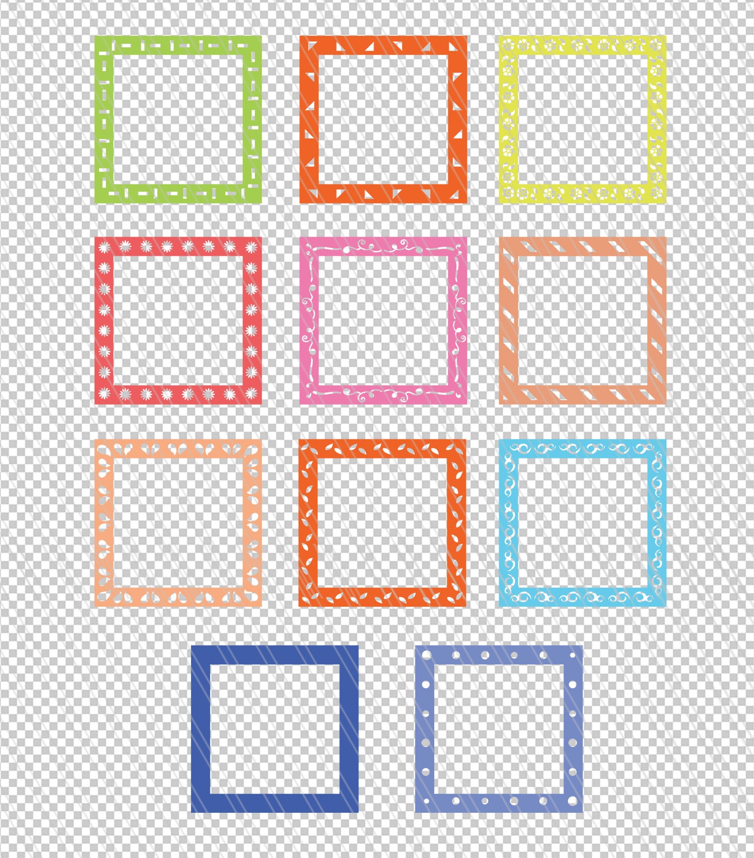 Square Monogram frame SVG bundle Square monogram SVG Square | Etsy