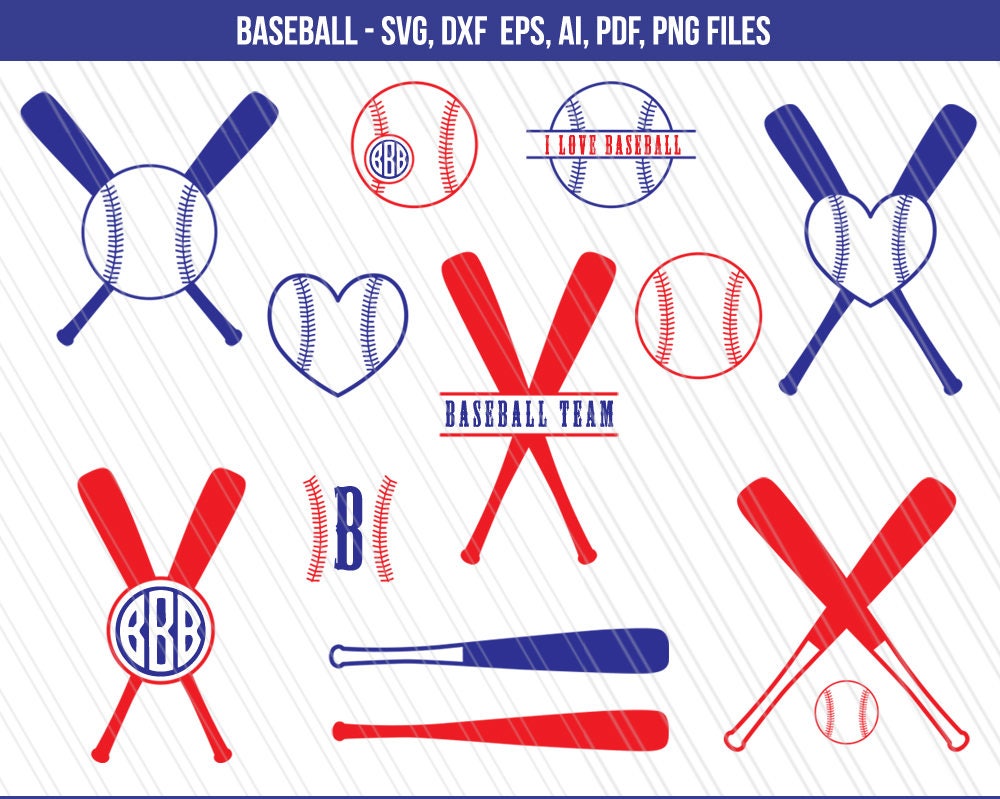Baseball SVG Baseball monogram SVG Baseball bat svg Sports | Etsy