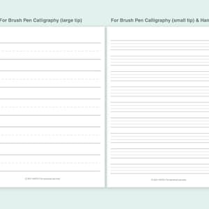 Calligraphy Hand Lettering Guide Sheets,procreate Blank Guide Sheets ...