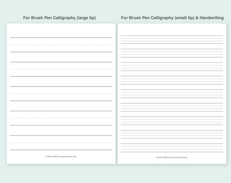 Calligraphy Hand Lettering Guide Sheets,procreate Blank Guide Sheets ...