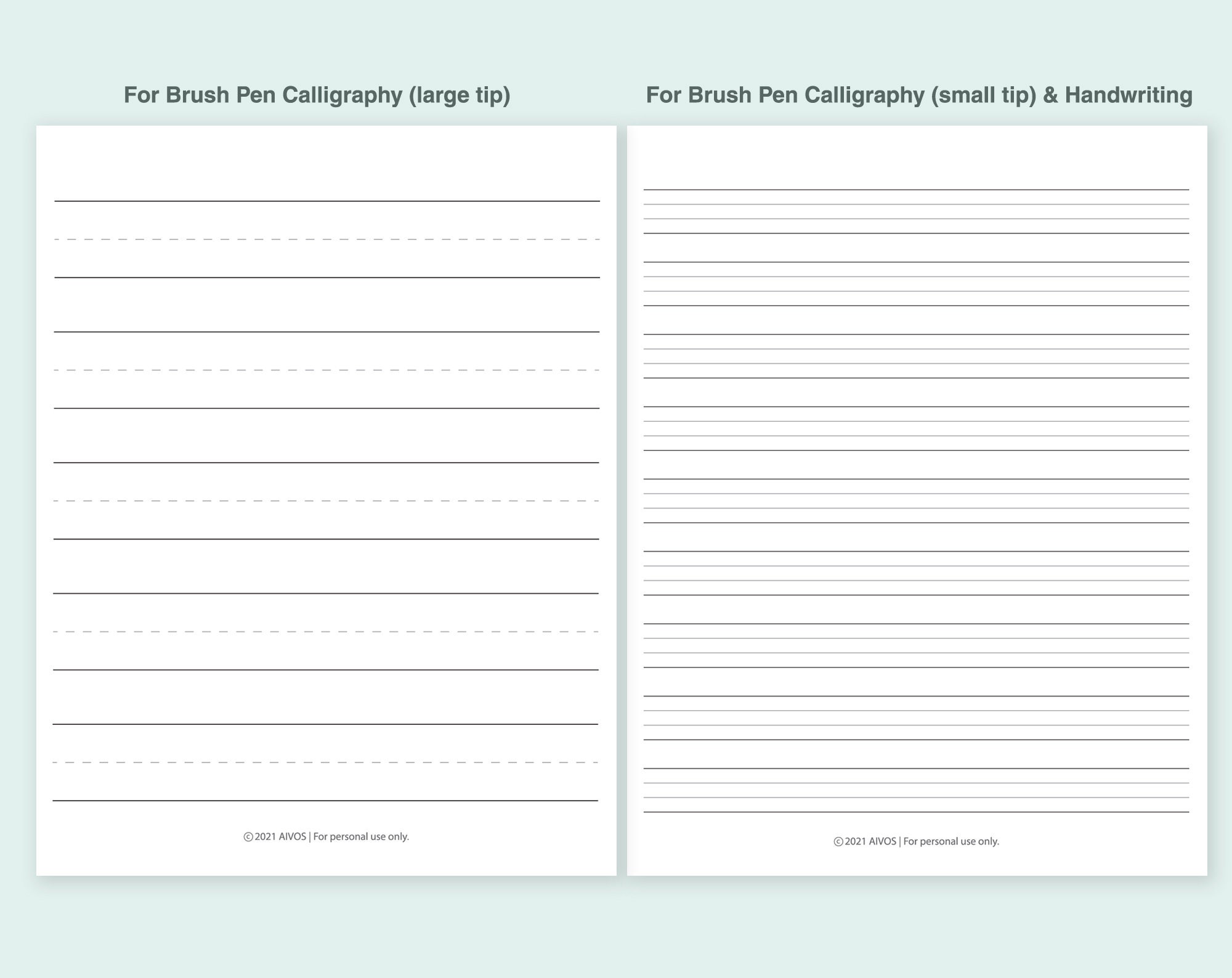 Calligraphy Hand Lettering Guide Sheetsprocreate Blank Guide | Etsy