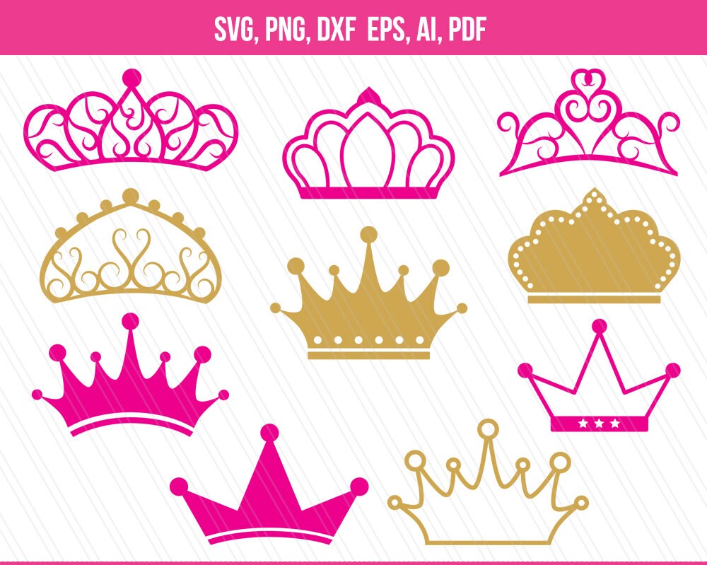 Crowns Svg Cutting Files Crown Clipart Crown Svg Princess Etsy