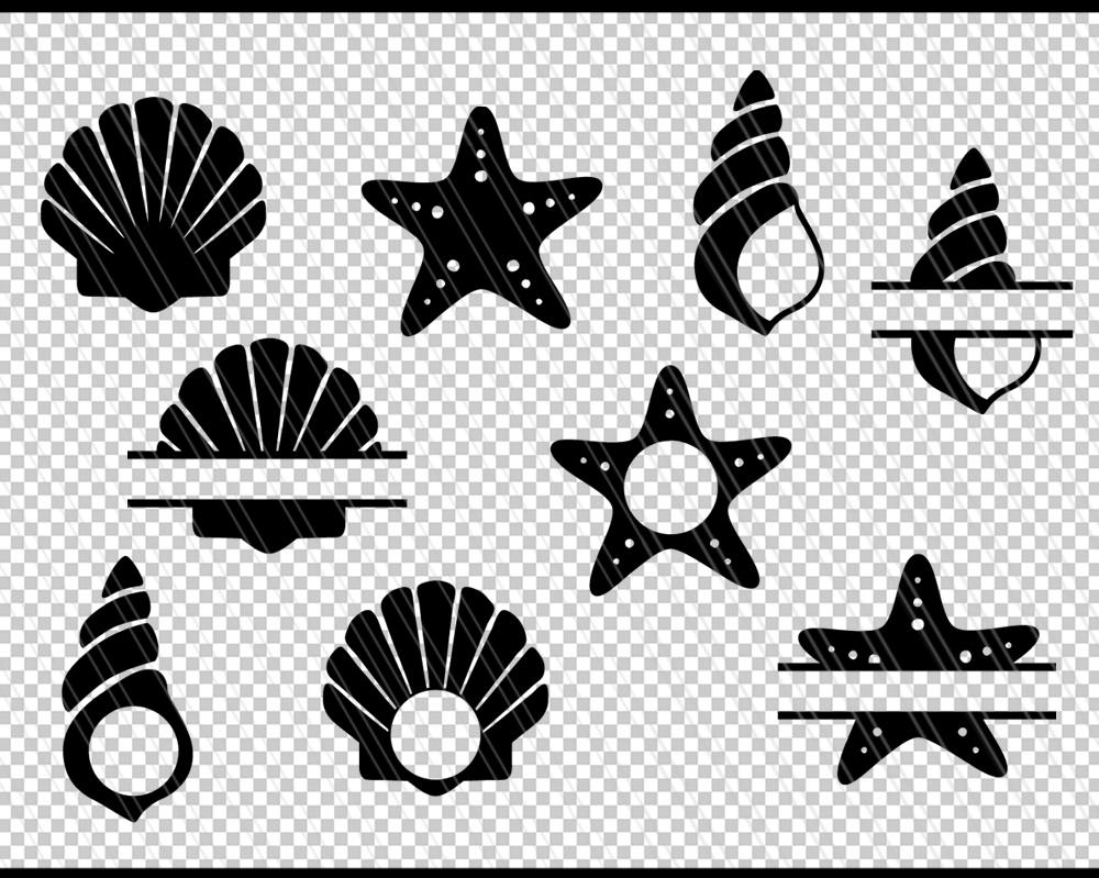 Sea shells svg Mermaid shell svg Seashell svg Star fish | Etsy