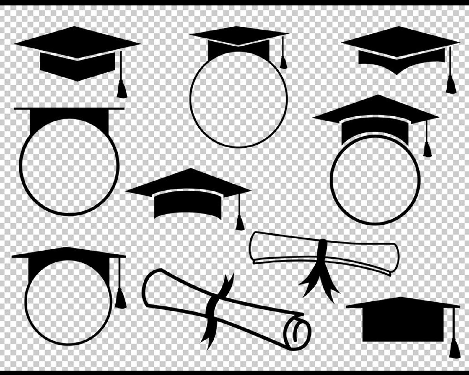 Graduation Hat Svg Graduation Cap Monogram Graduation Cap | Etsy