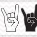 Rock on Hand SVG, Rock on Svg Cut Files, Rock Hand Symbol Gesture ...