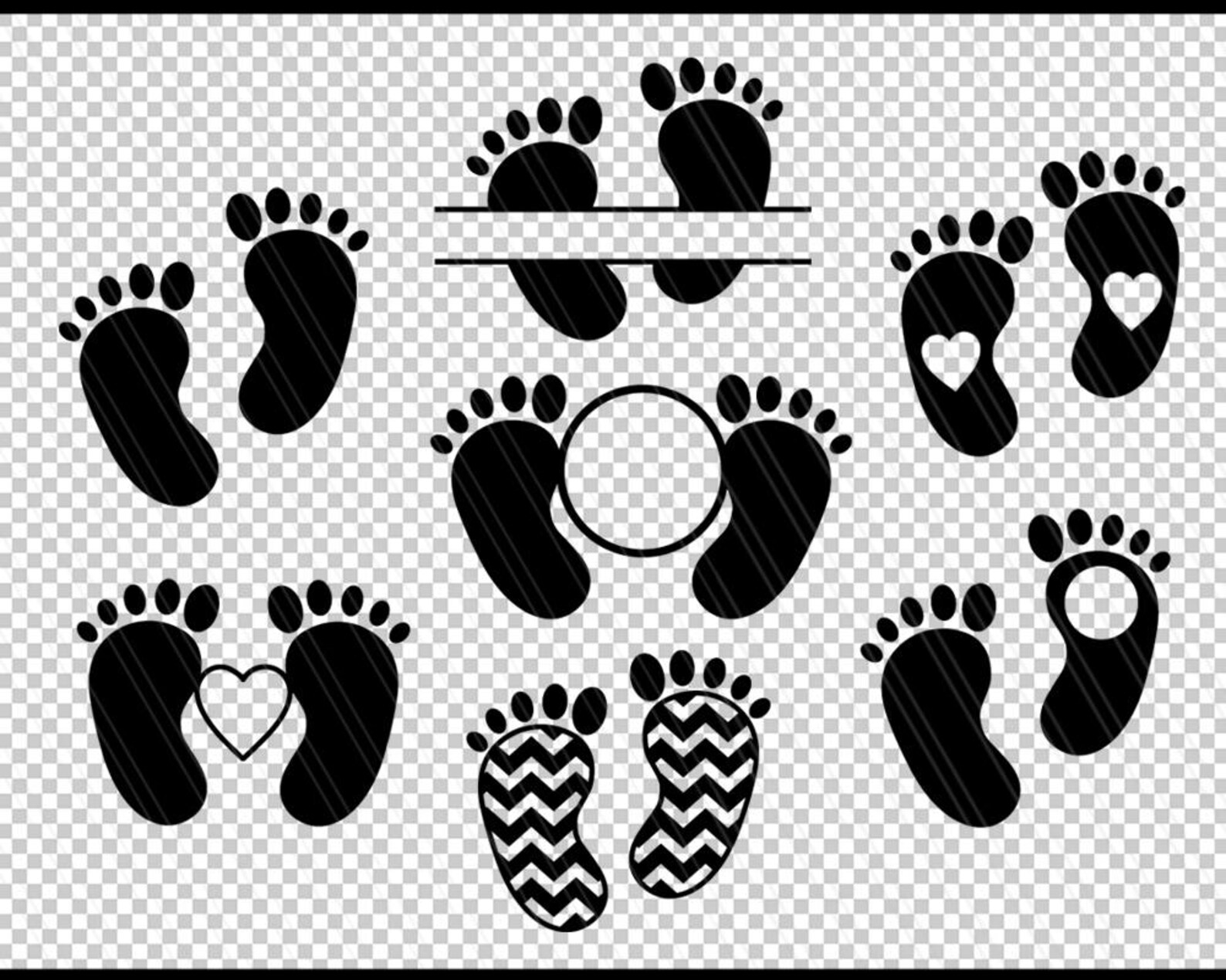 Baby Feet Svg Baby Feet Monogram Frames Svg Baby Feet - Etsy