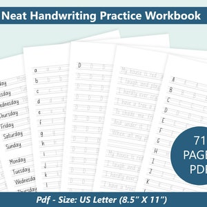 Calligraphy and Handwriting Worksheets Bundle Hand Lettering - Etsy