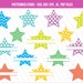 Star SVG Star Clipart Patterned Star Svg Split Monogram | Etsy