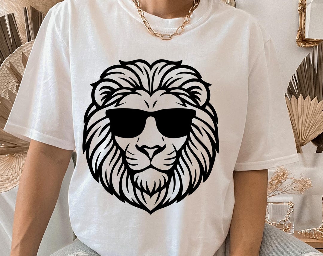 Lion With Sunglasses Svg, Lion Svg, Lion Head Mascot Svg Png, Lion ...