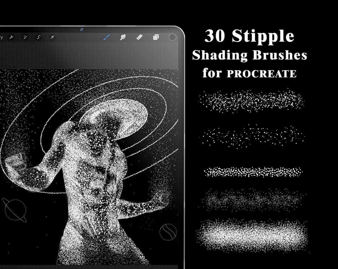 Stipple Brush for Procreate, Stippling Brushes Procreate, Procreate ...