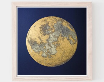 Moon Screen Print | Etsy