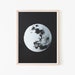 A4 A3 A2 Moon Metallic Silver Screen Print Reflection Moon - Etsy