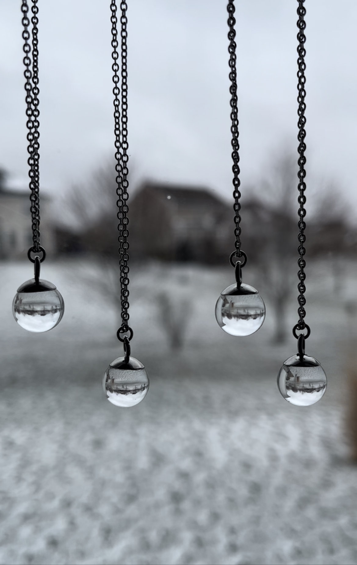 Clear Quartz Crystal Ball Necklaces. Pool of Light Necklace - Etsy