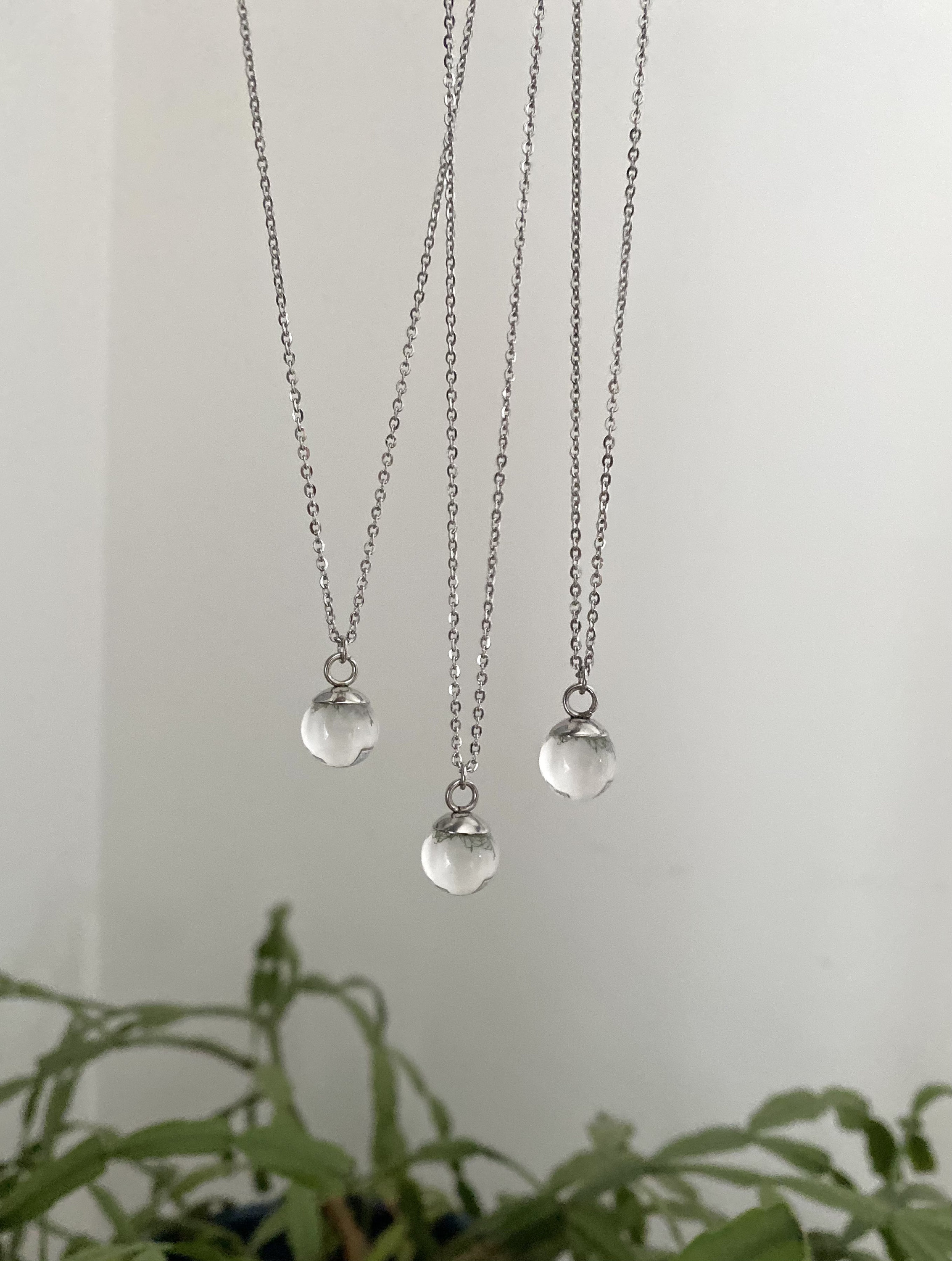 Clear Quartz Crystal Ball Necklaces. Pool of Light Necklace - Etsy