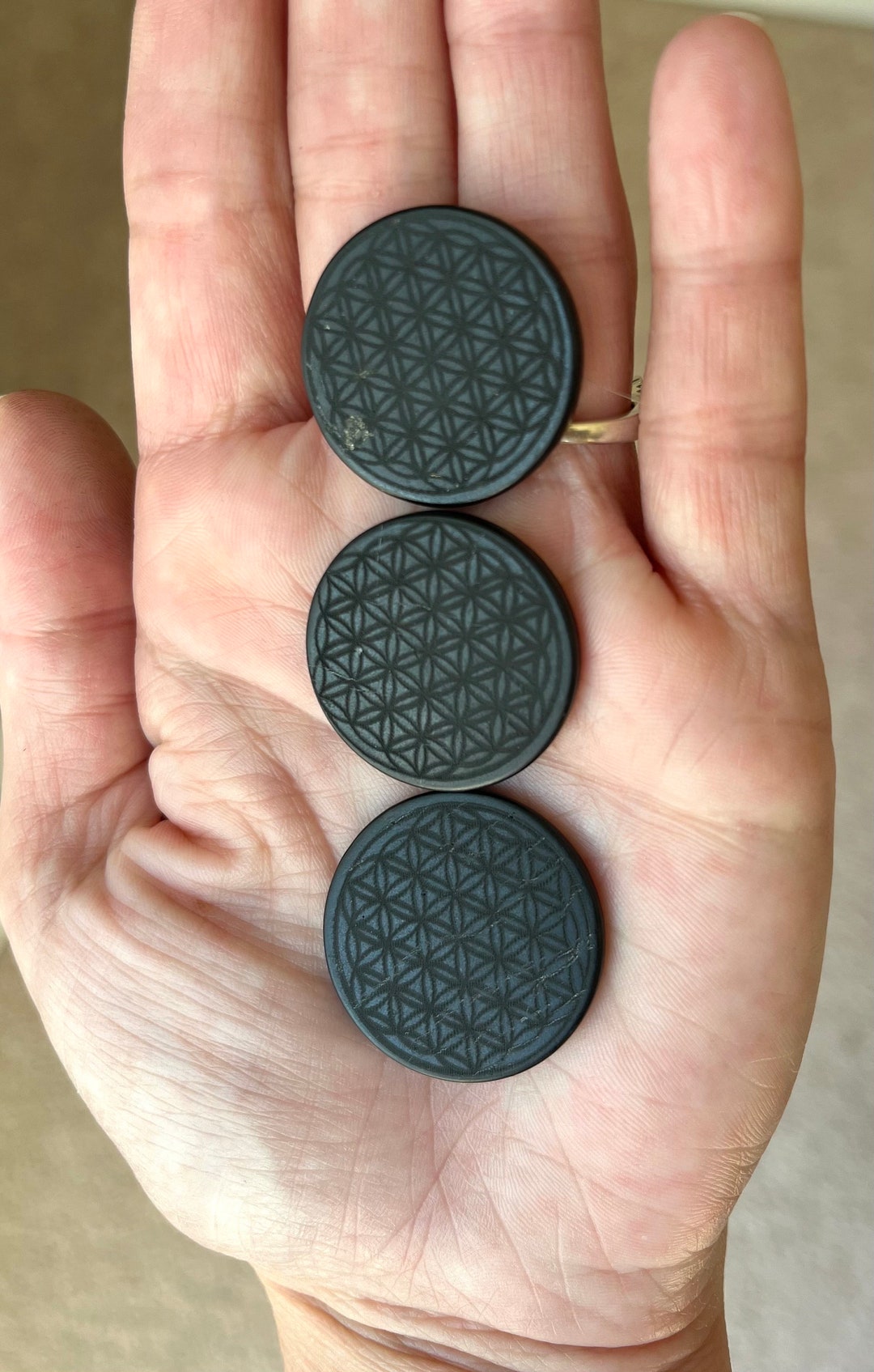 Shungite Phone Sticker. Flower of Life Shungite, EMF Protection ...