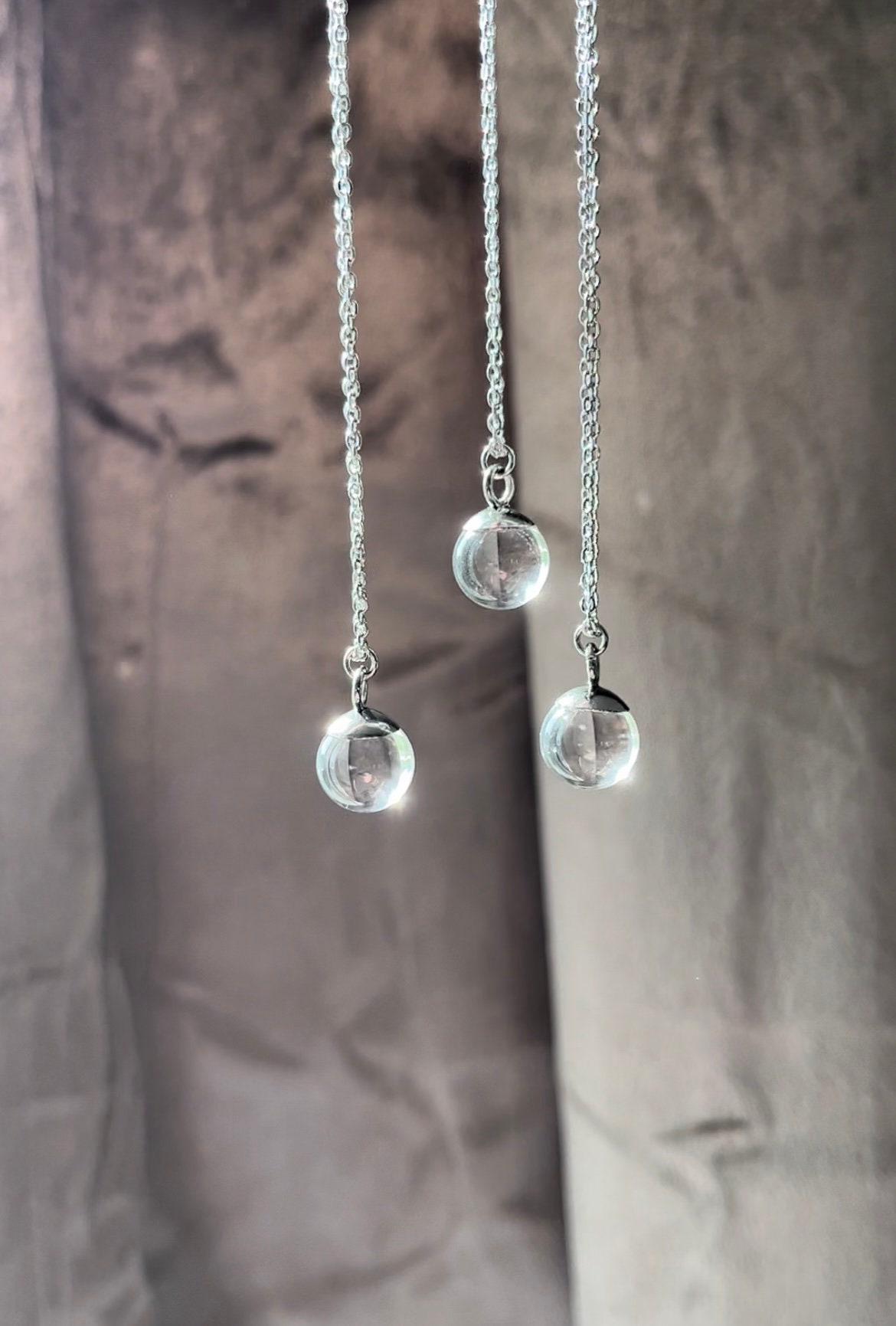 Clear Quartz Crystal Ball Necklaces. Pool of Light Necklace - Etsy