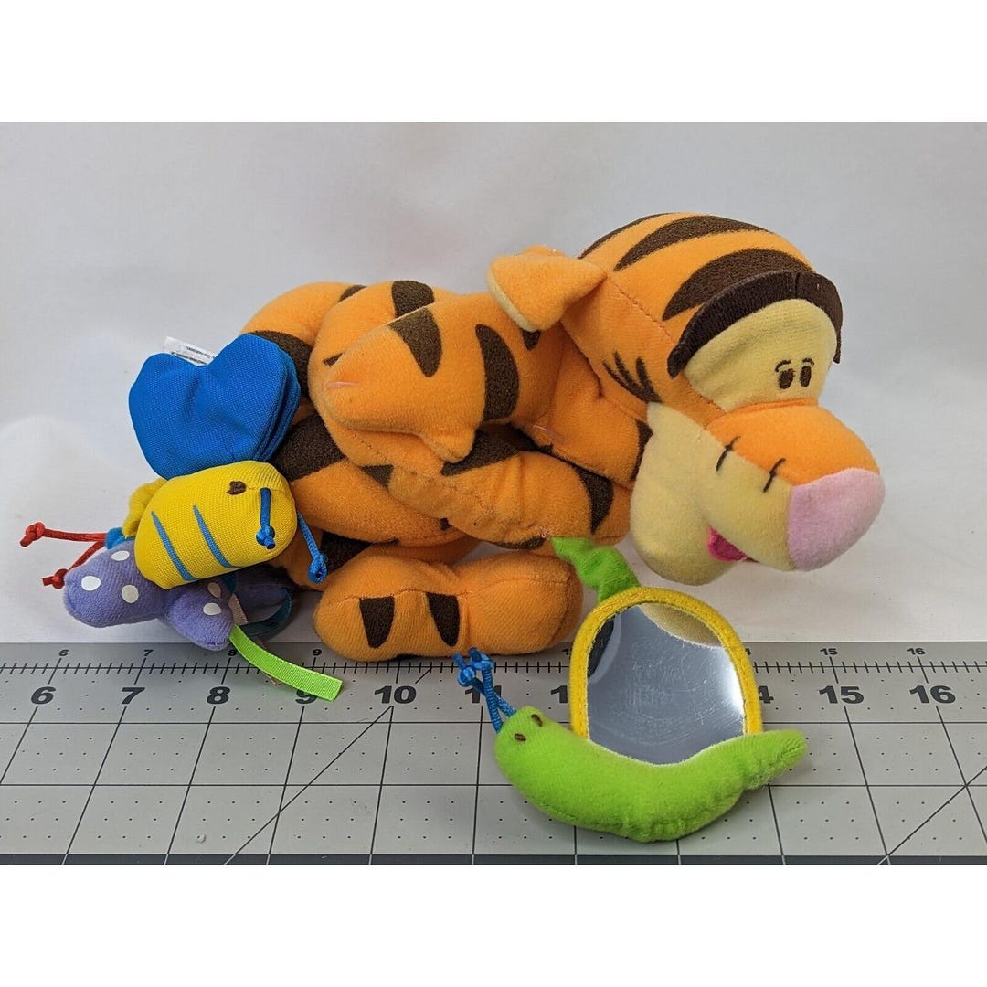 Infantino Tigger Plush Coil Rattle Mirror 2005 Winnie the Pooh Stuffed ...