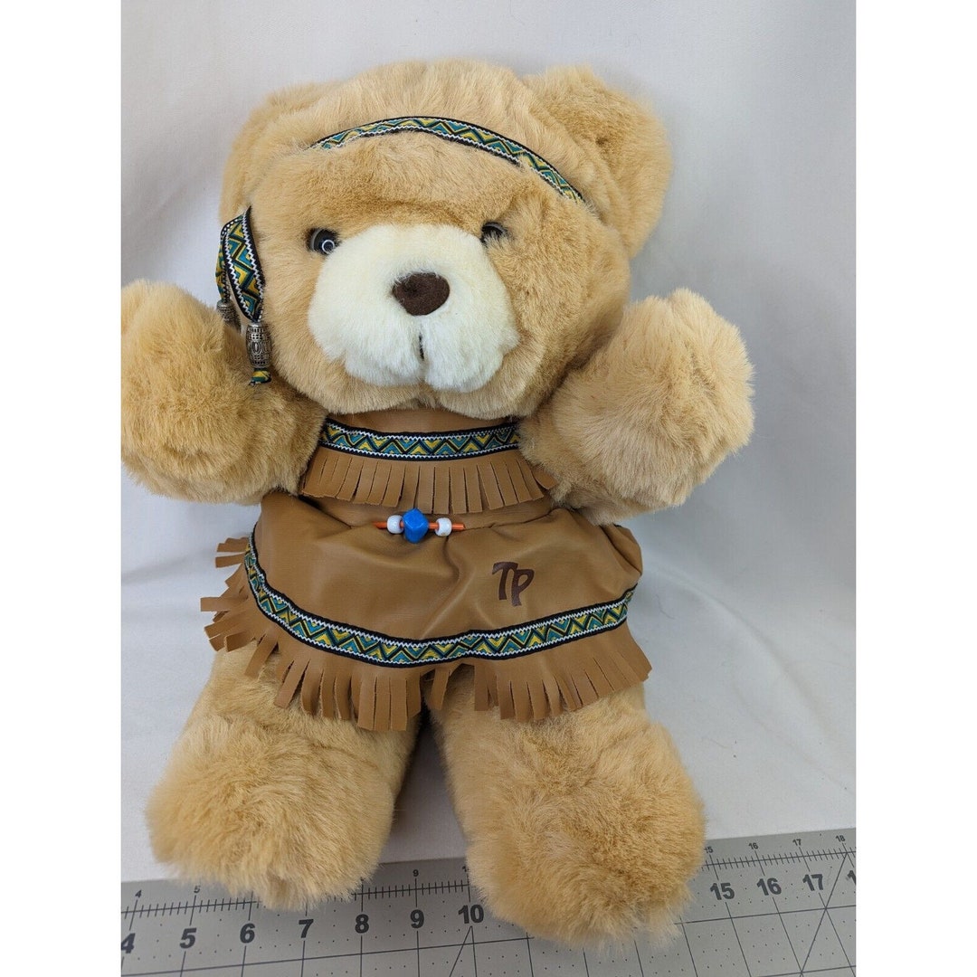 Teddy Precious Brown Bear Plush Indian Costume 15 Inch Dandee Stuffed ...