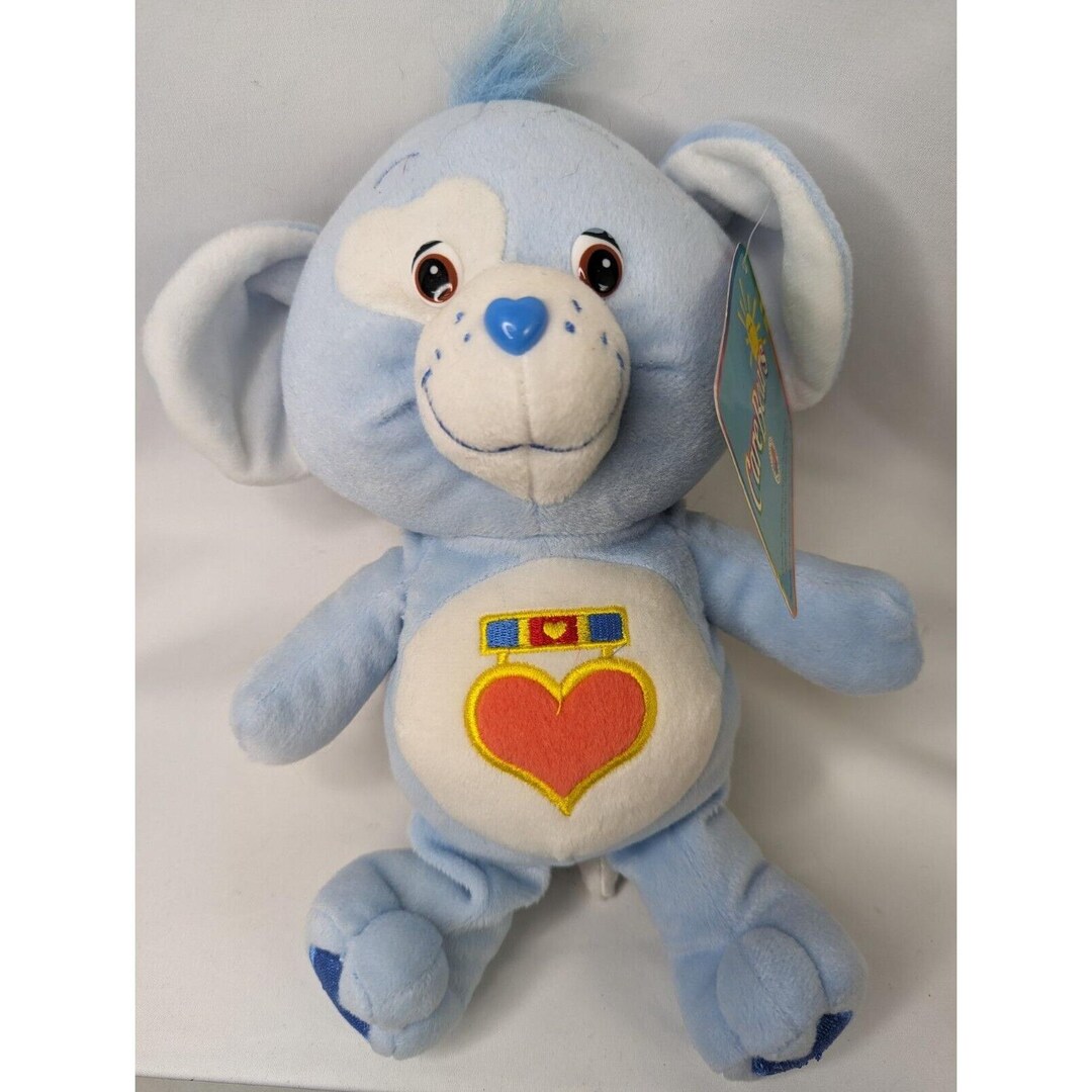 Care Bears Cousin Blue Dog Plush 10 Inch Loyal Heart 2003 Nanco Stuffed ...