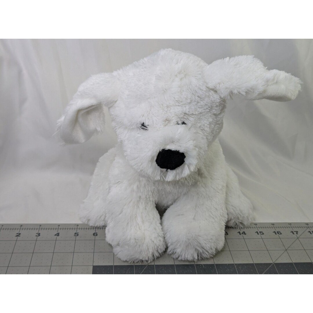 Chrisha Playful Plush White Dog Plush 11 Inch 2004 Stuffed Animal Toy ...