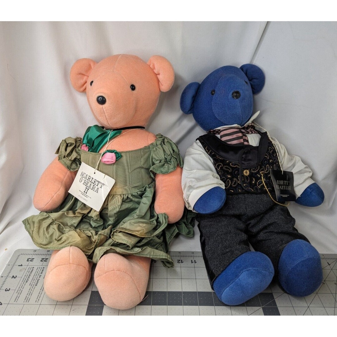 Rhett Beartler Scarlett O'beara Plush Bear Lot 1984 20 Inch Stuffed ...