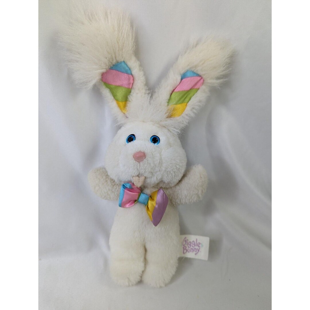 Giggle Bunny Rabbit Plush 12 Inch White 1993 TCFC Stuffed Animal Toy - Etsy
