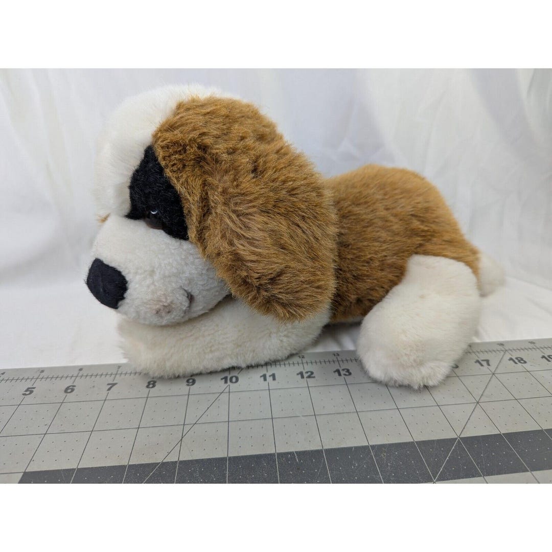 Trupa St Bernard Dog Plush Barrel Collar 11 Inch Italy Stuffed Animal ...