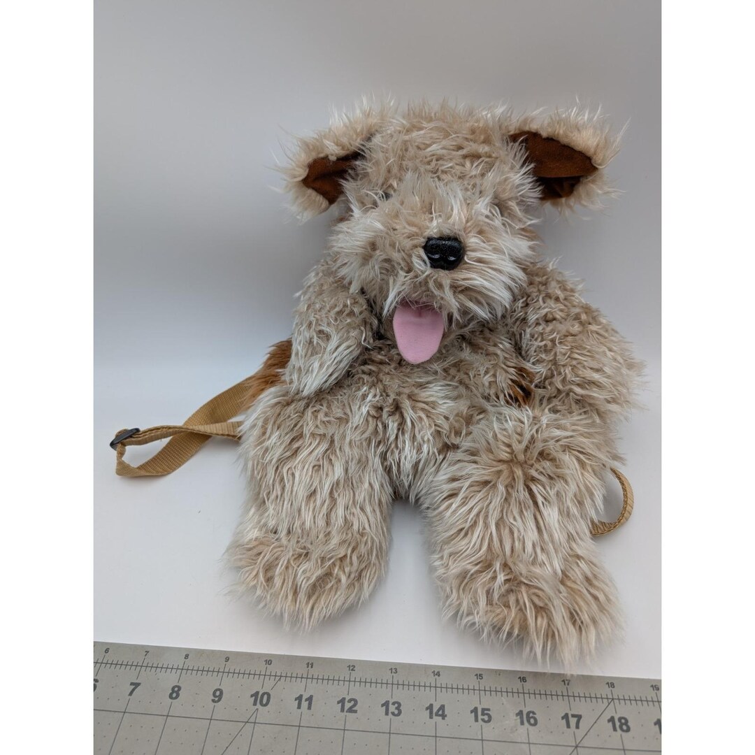 Mango Shaggy Dog Plush Backpack 18 Inch Brown 1998 Stuffed Animal Toy ...