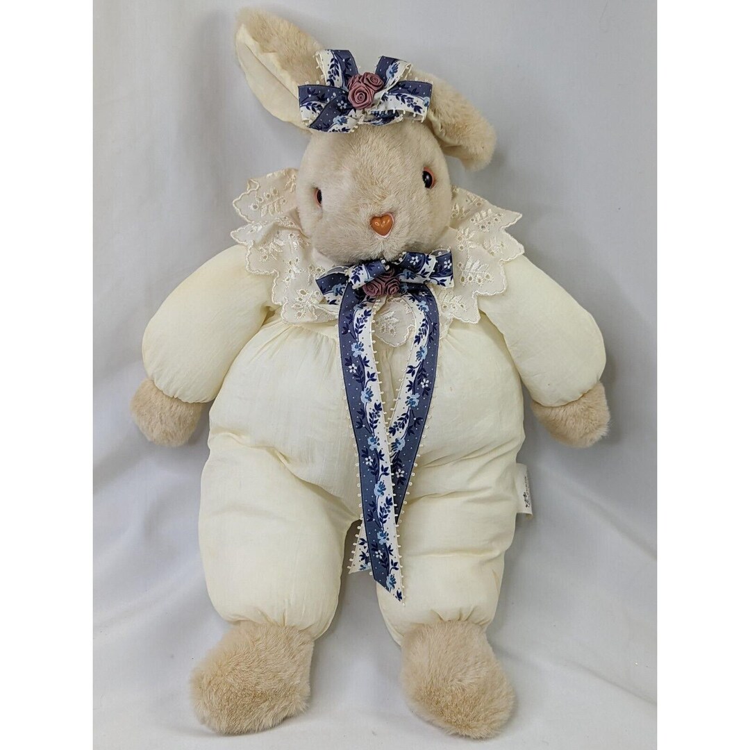 Country Cozys Rabbit Plush 19 Inch Cream Nylon Body Stuffed Animal Toy ...
