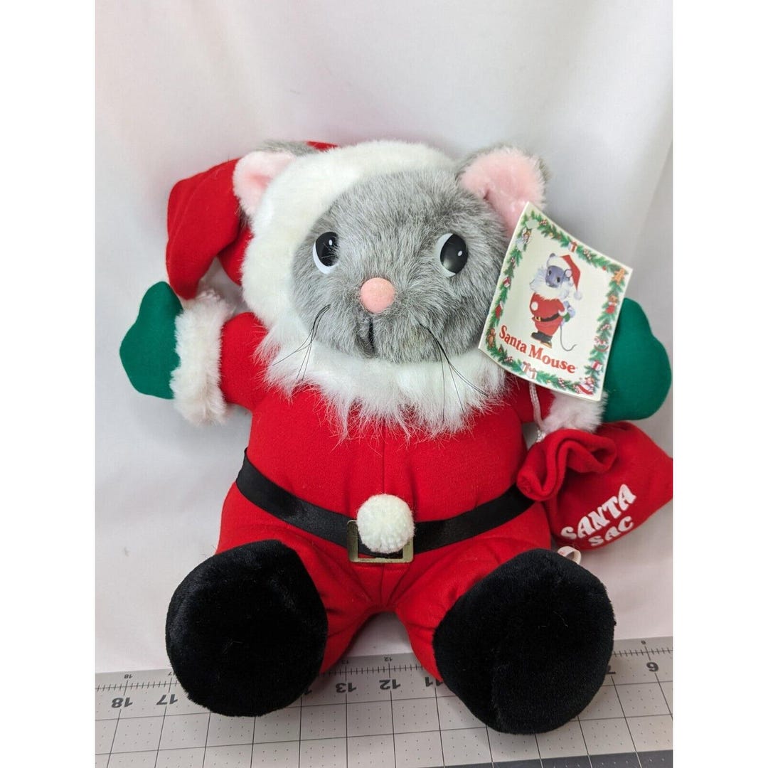JC Penney Santa Mouse Plush 14 Inch Christmas Sac Stuffed Animal Toy - Etsy