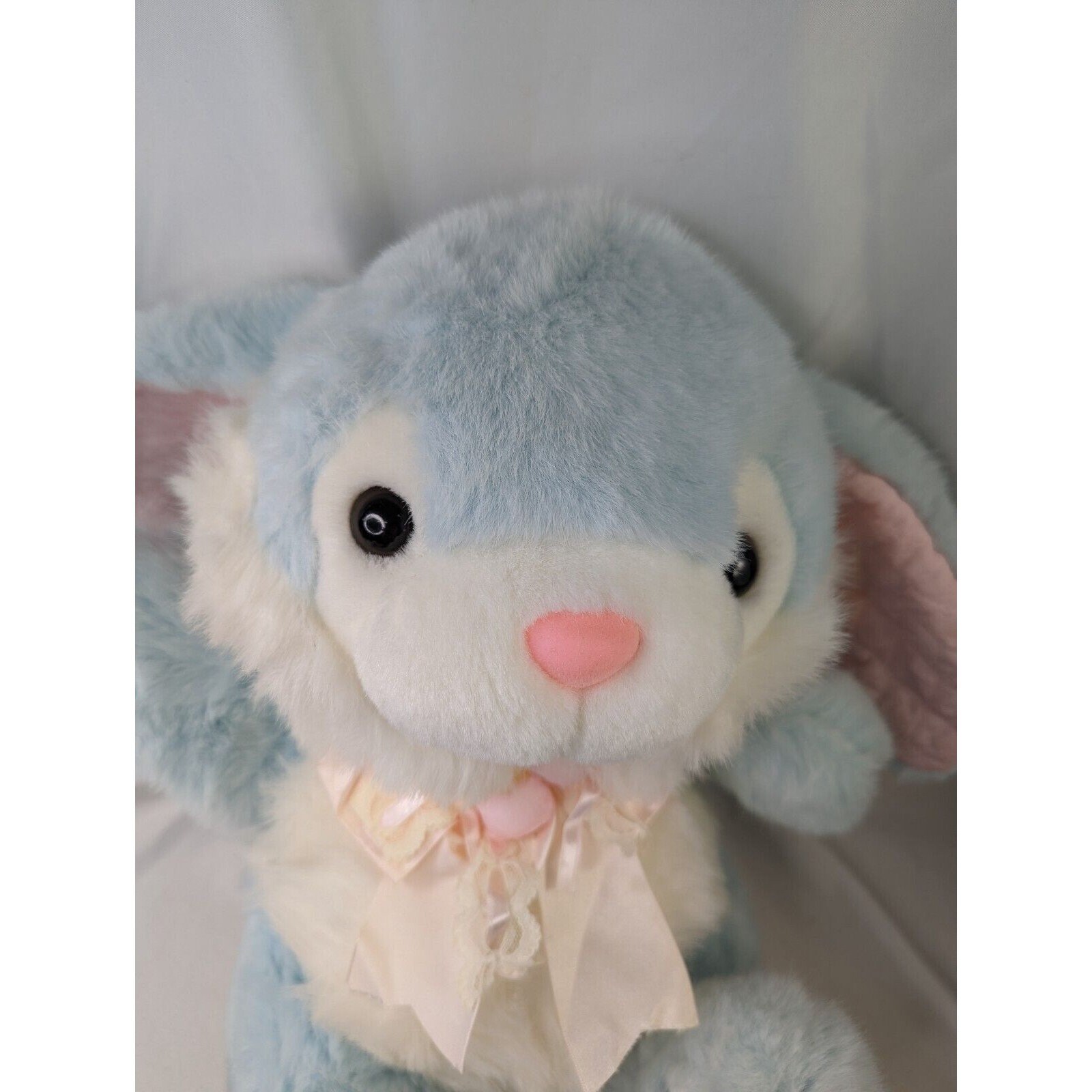 Fairview Blue Rabbit Plush Quilted Ears Paws Bunny Kmart Stuffed Animal ...