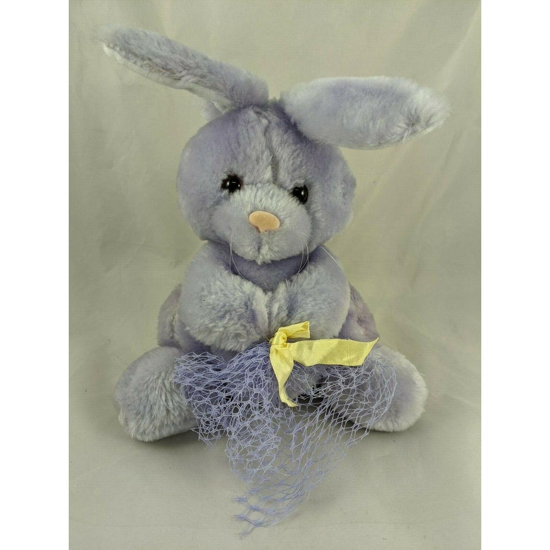 Applause Courtney Purple Rabbit Plush Bunny 8 Inch 1987 Lace Stuffed ...