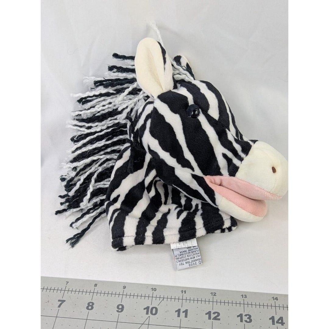Manhattan Toy Zebra Hand Puppet Plush 9 Inch 2000 Stuffed Animal Toy - Etsy
