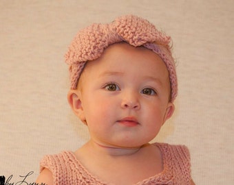 Knit Bow Baby Headband KNITTING PATTERN / Headband Knit Bow / - Etsy