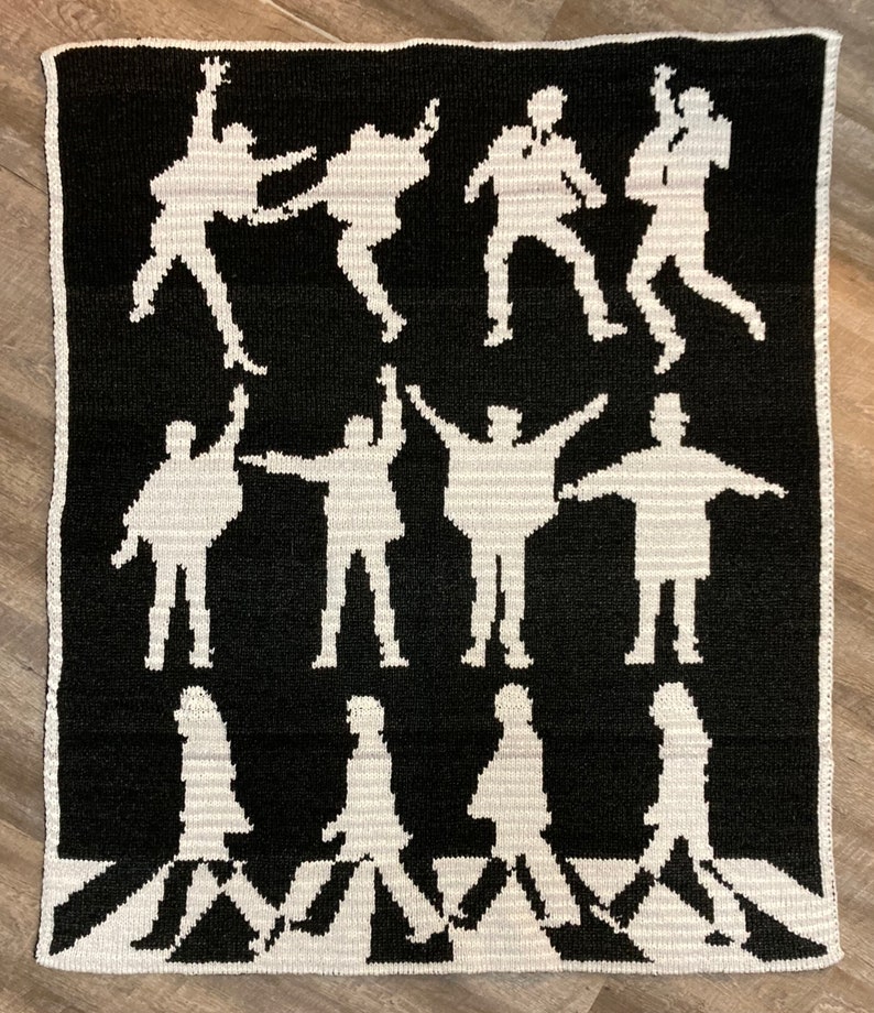 The Beatles Double Knit Blanket Pattern, Reversible Double Knitting ...