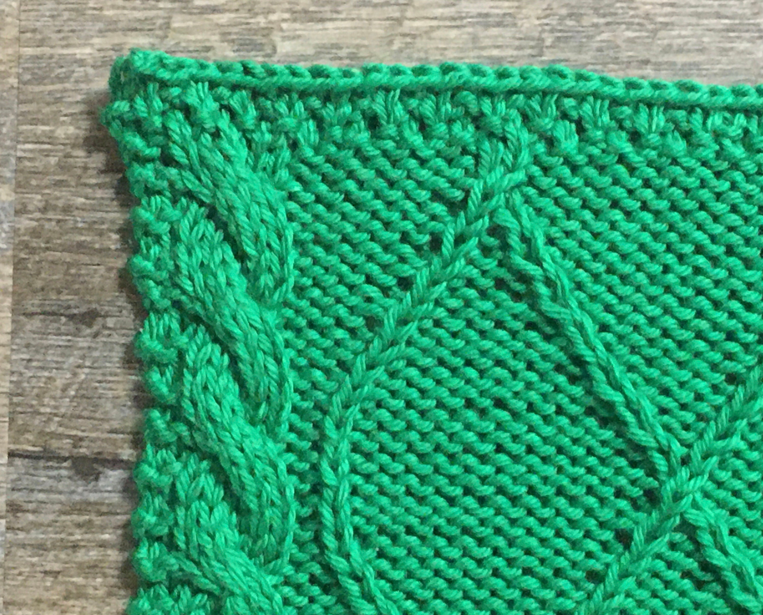 Cable Knit Pattern Square Dishcloth Pattern with Cables | Etsy