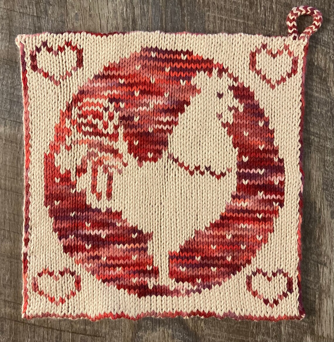 Knit Pot Holder Pattern Rooster Hot Pad Farmhouse Kitchen - Etsy