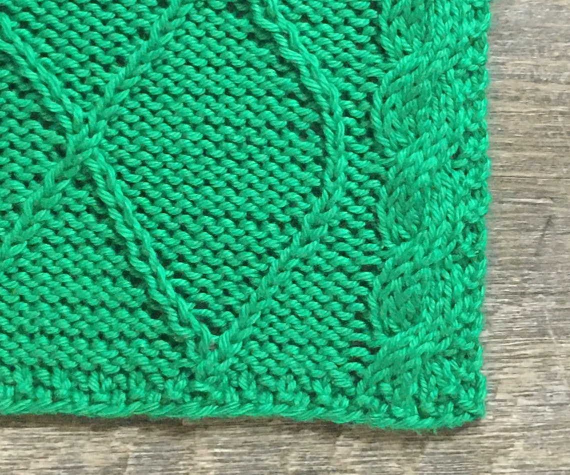 Cable Knit Pattern Square Dishcloth Pattern With Cables - Etsy