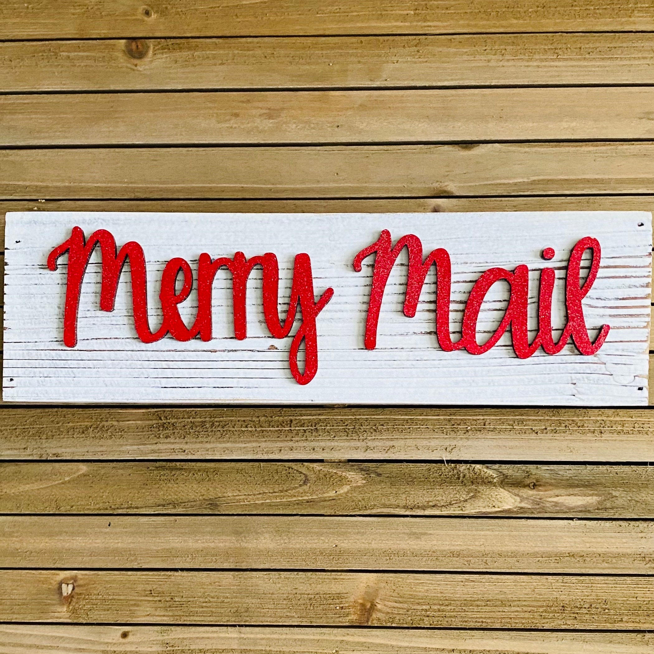 Embellishments Craft Supplies & Tools Materials laser Merry Mail SVG ...