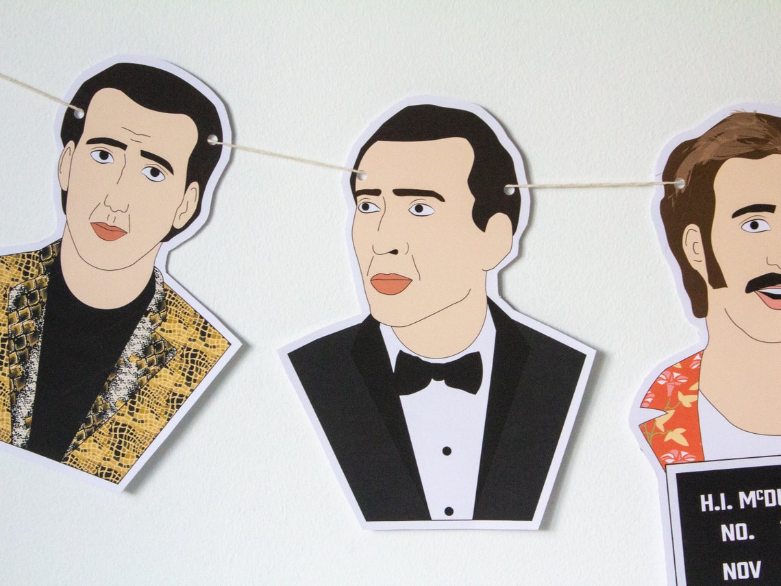 Printable Nicolas Cage Banner Iconic Wall Art Party - Etsy