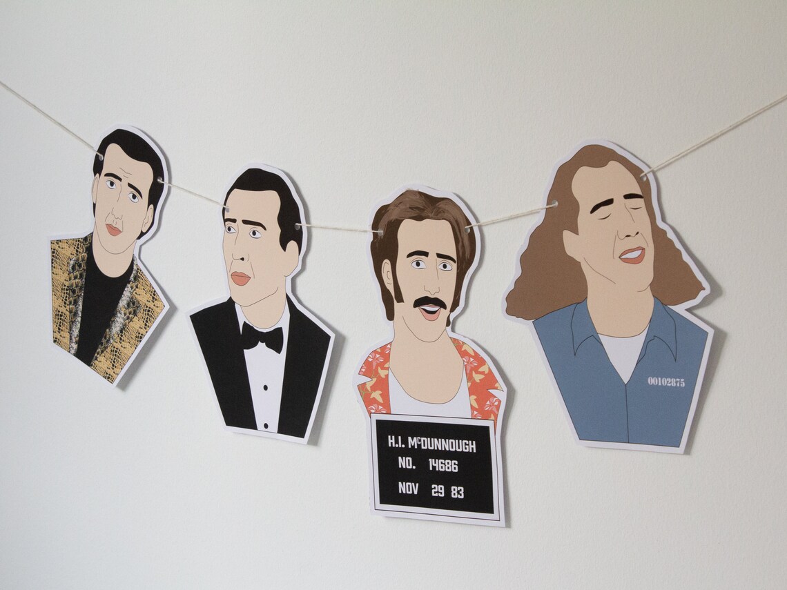 Printable Nicolas Cage Banner Iconic Wall Art Party - Etsy