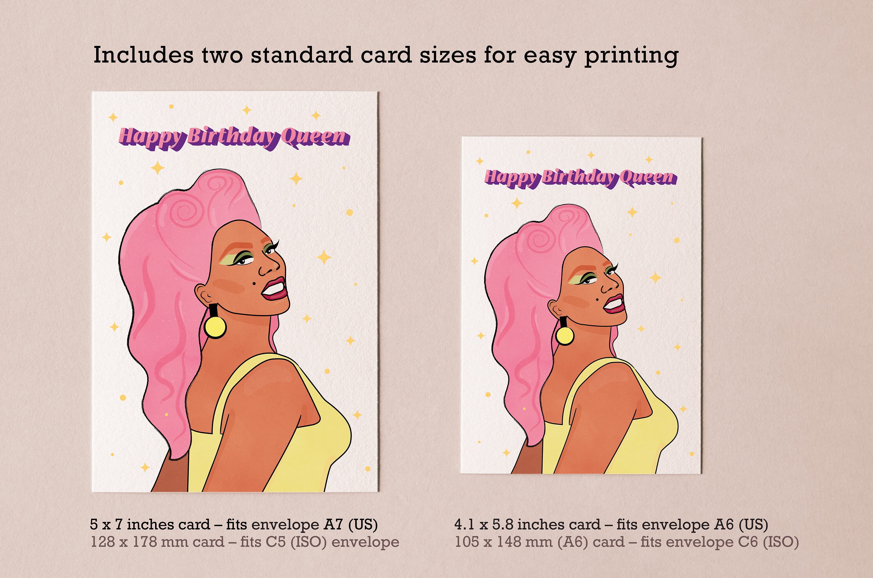 Rupaul Birthday Card Printable Happy Birthday Queen Last Minute Card ...