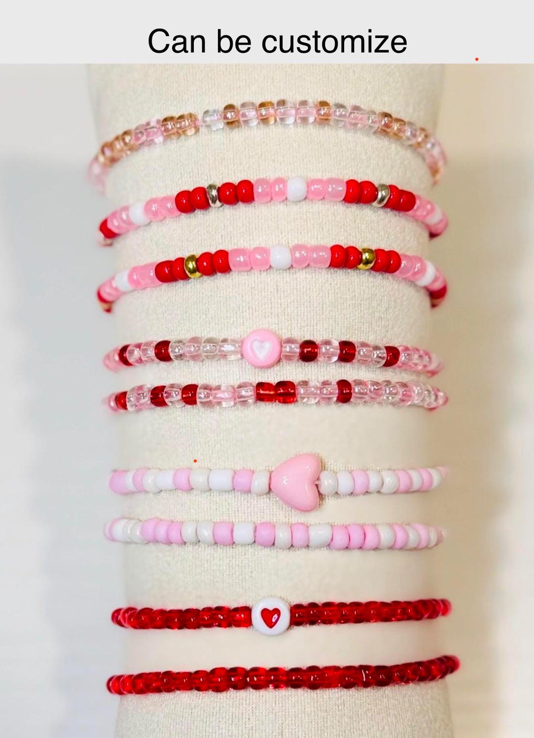Valentine Bracelet| Heart Bracelet| Pink Bracelet| Valentine’s Day ...