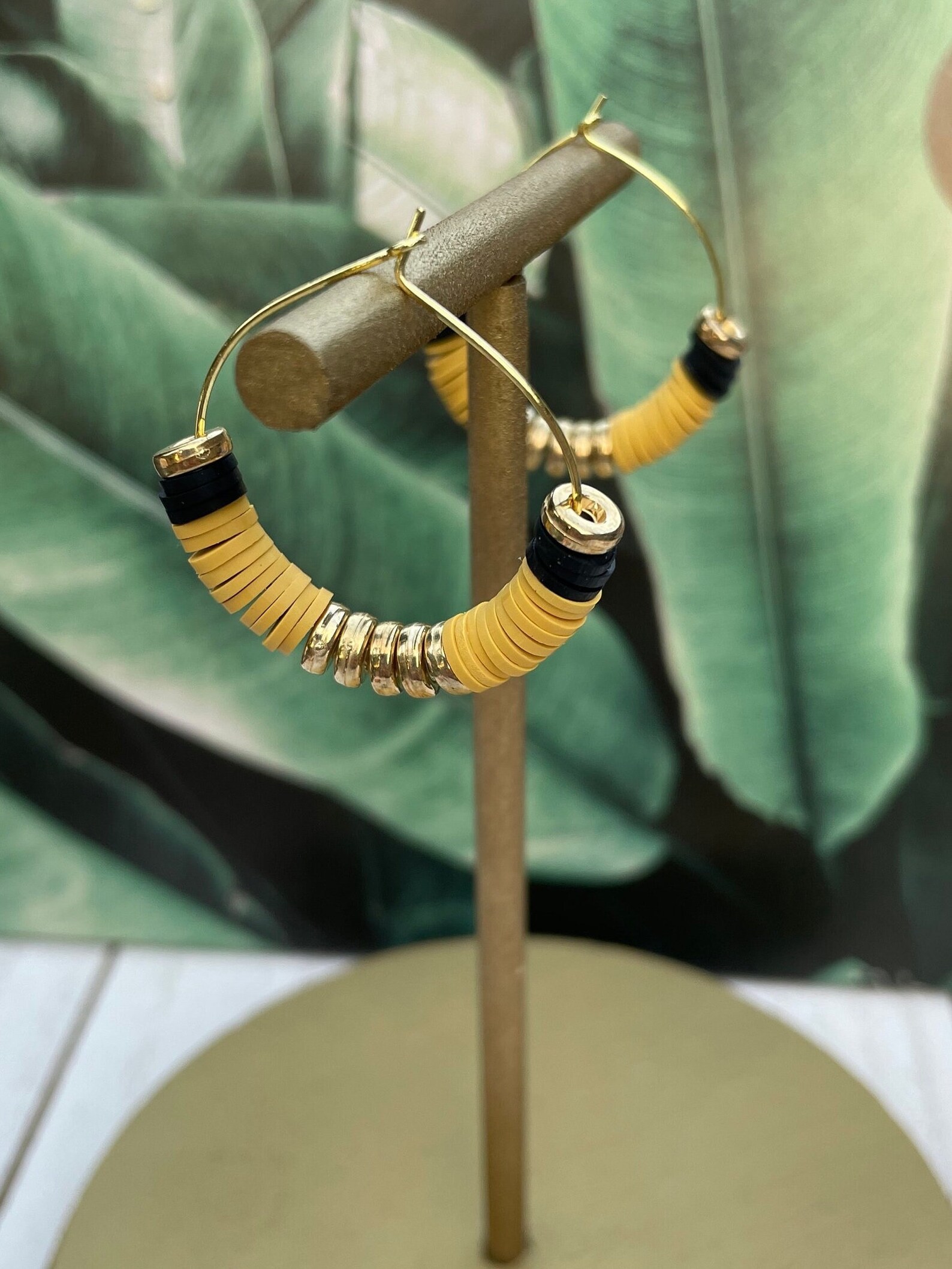 Heishi Bead Earing / Boho & Hippie/ Hoop Earing/ Dangle Earring ...