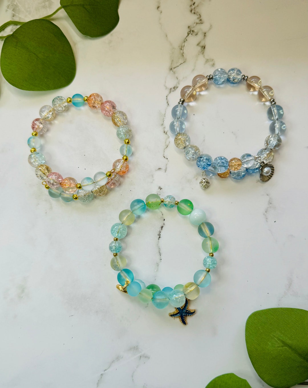 Sea Shell Bracelet| Memory Wire Bracelet| Beach Bracelet| Sea Glass ...