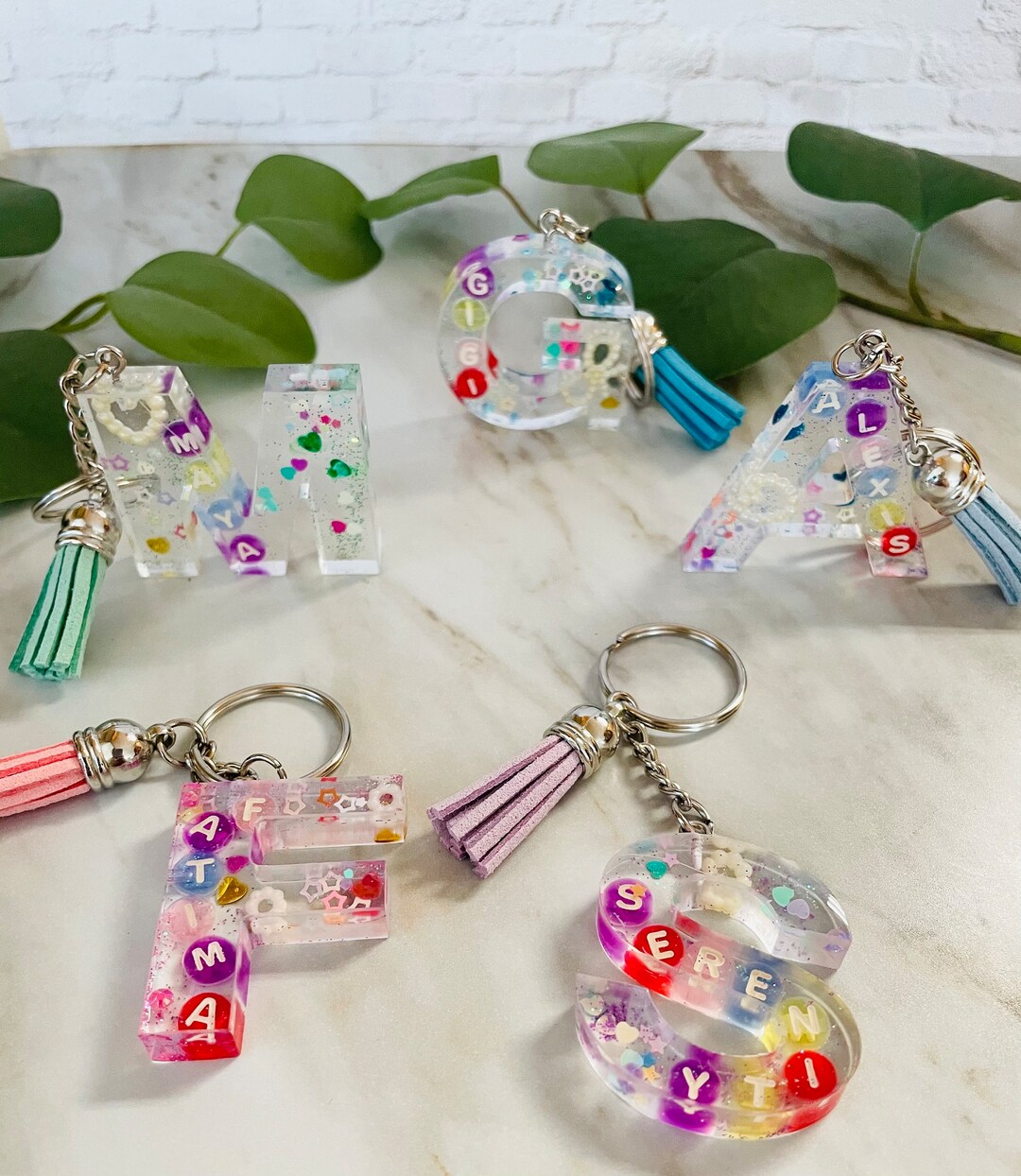 Name Keychain Alphabet Letter Keychain Letter Keychain Kid - Etsy