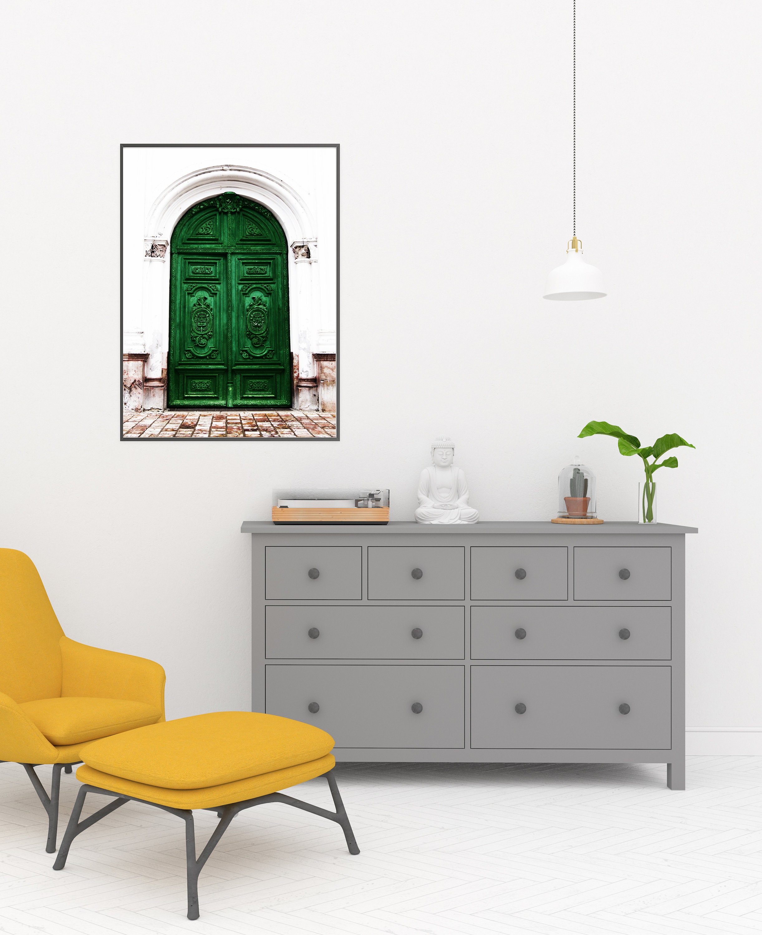 Green Door Print Architecture Wall Art Green Door Poster - Etsy Canada