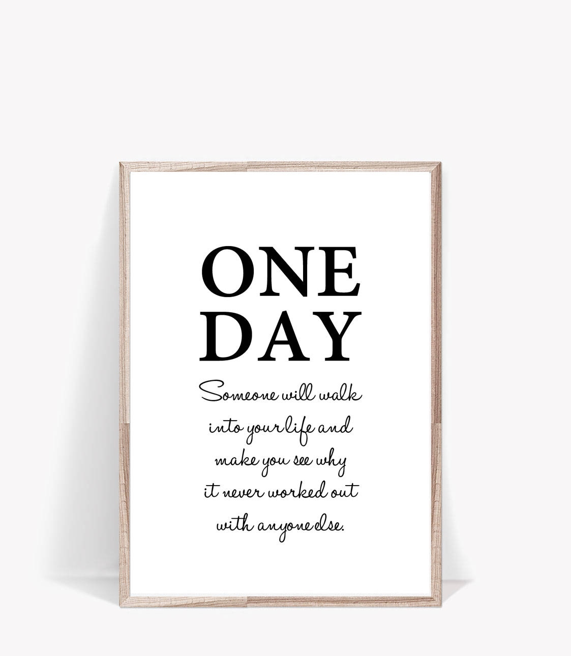 Love quote print one day wall art minimal poster | Etsy